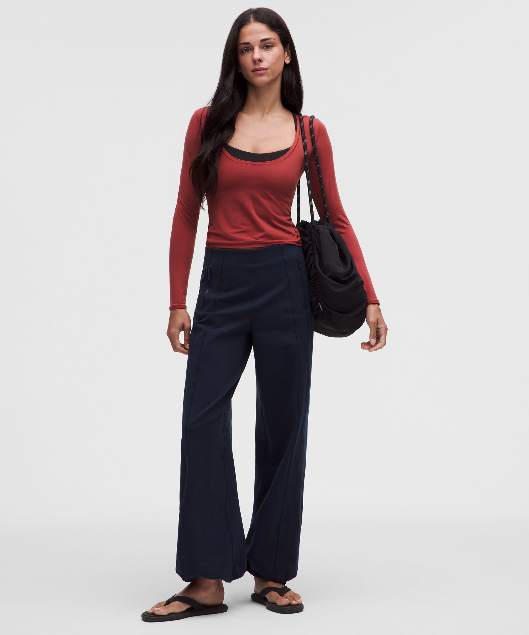 LULULEMON wundermost ultra-soft nulu scoopneck long-sleeve shirt